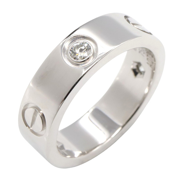 Cartier | Jewelry | Cartier 8k Silver Diamond Love Ring | Poshmark